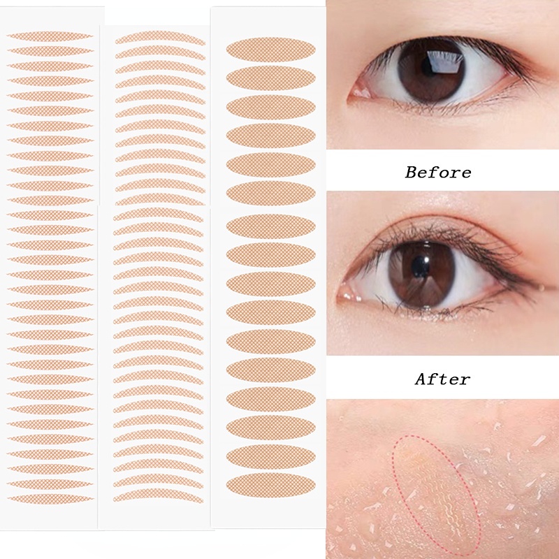 1Sheet Invisible Double Eyelid Stickers Lace Mesh Big Eyes Self ...