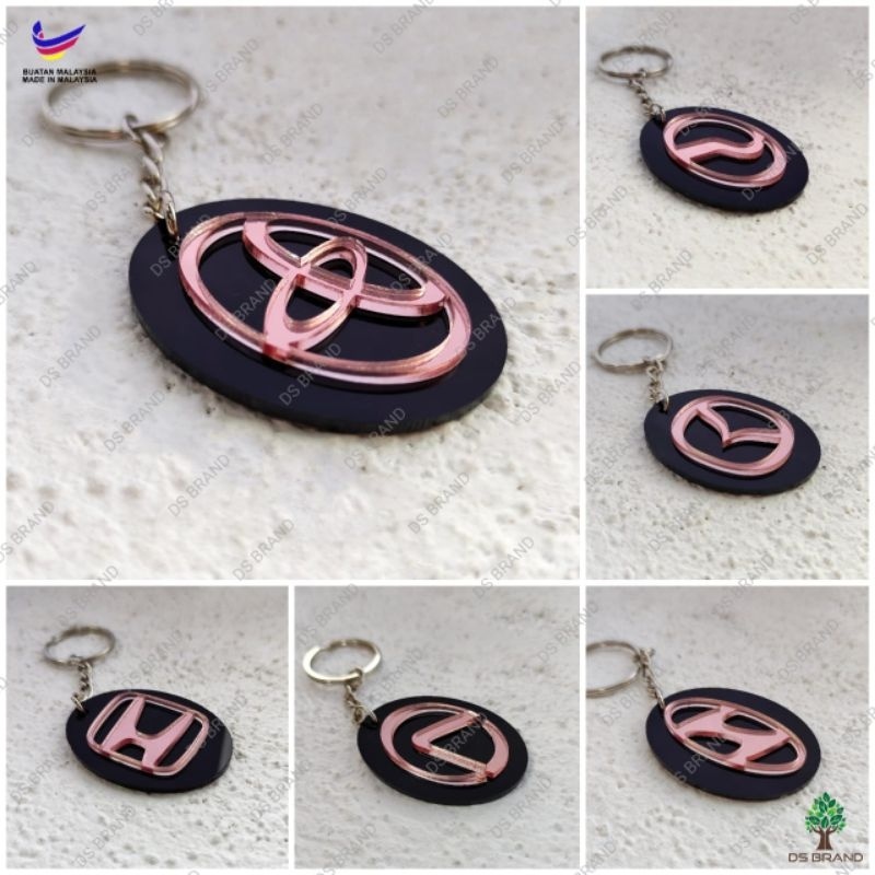 Keychain Kereta/ Car 3D Logo Keychain / Akrilik / Acrylic 3D Logo ...