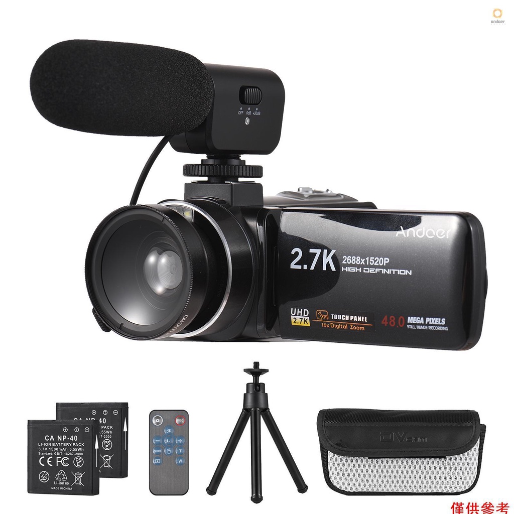 Andoer 2.7K Digital Video Camera Camcorder DV Recorder 48MP 16X Digital ...