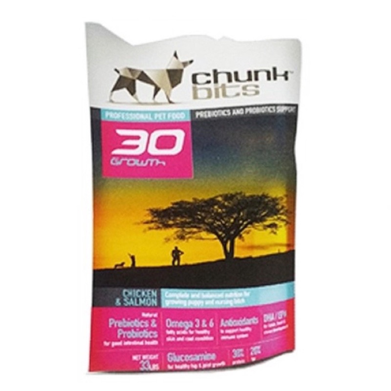 [FREE GIFT] Ready Stock Chunk bits Growth 30 4kg Puppy Dog Food ...