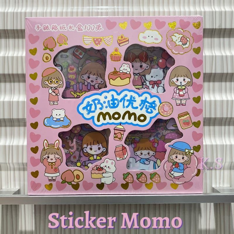 100 Sheets SENMU Momo Stickers Various Korean Cartoon Motifs Waterproof ...