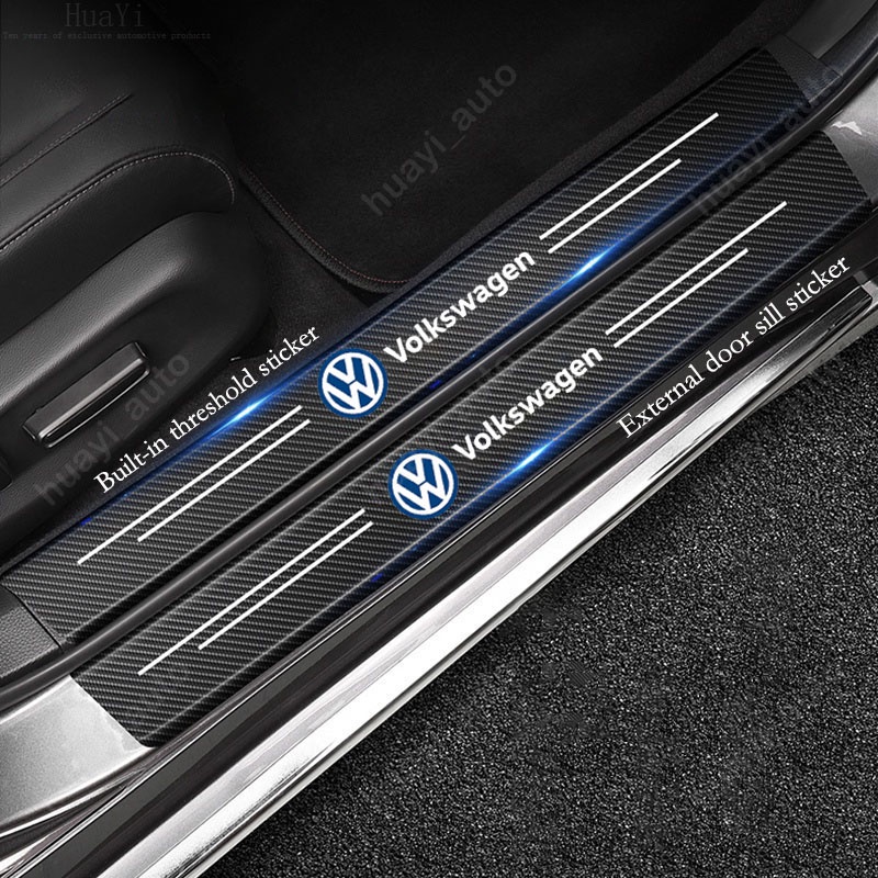 BYD Car Door Sill Sticker Anti-Scratch Carbon Fiber leather Sticker ...