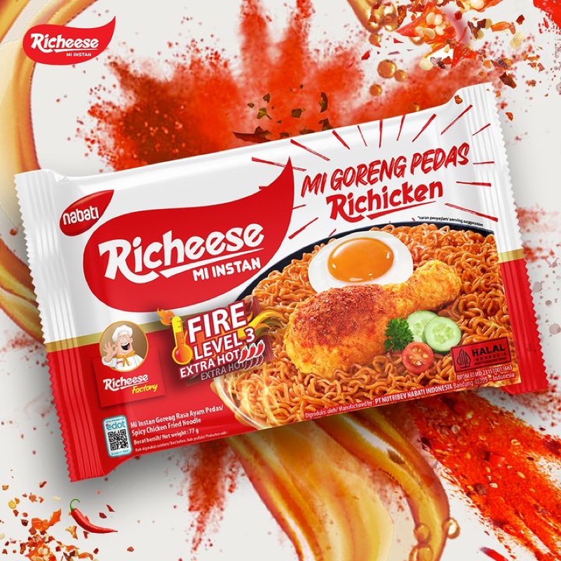 Richese instant noodles Fried Noodles Cheese Spicy Richeese Noodles ...
