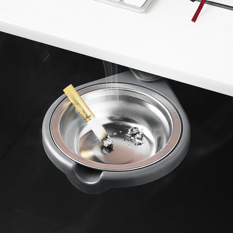 Hidden Table Ashtray Under Table Rotating Stainless Steel Ashtray ...