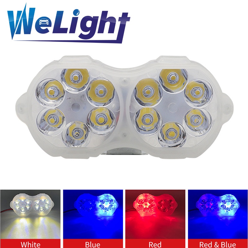 (1pcs) LED motorcycle lights waterproof external work lights electric ...