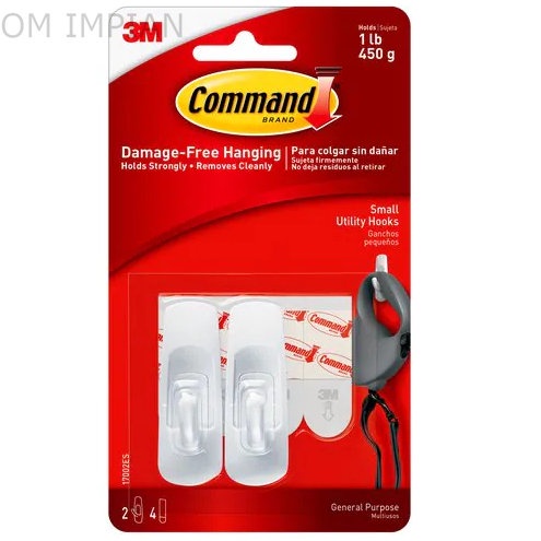 SCOTCH COMMAND SMALL/LARGE/JUMBO UTILITY HOOK (2HK&4ST)/(1HK&2ST)/(1HK ...