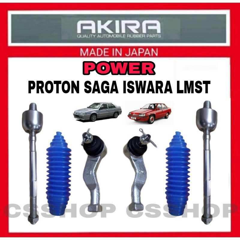 CS AKIRA JAPAN POWER STEERING RACK END + TIE ROD END + BOOT SILICONE ...
