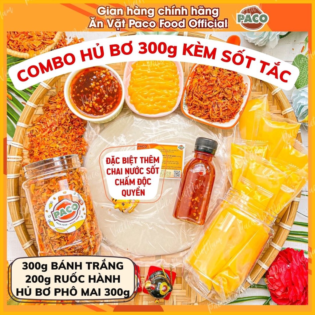 Combo jar of paco food cheese butter with salted dew-dried rice paper ...
