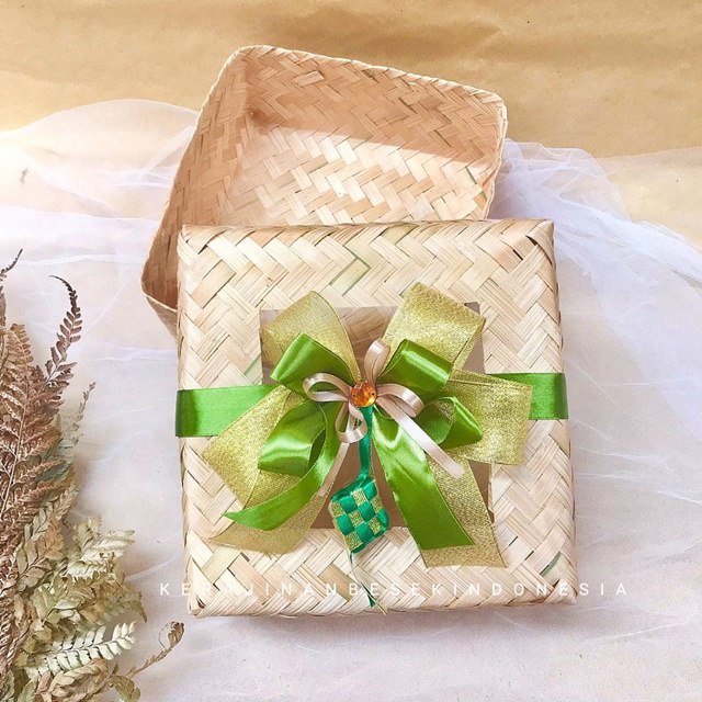 Many SIZES OF EID HAMPERS BOX FREE HANG TAG Besek 15-25 natural MPS ...