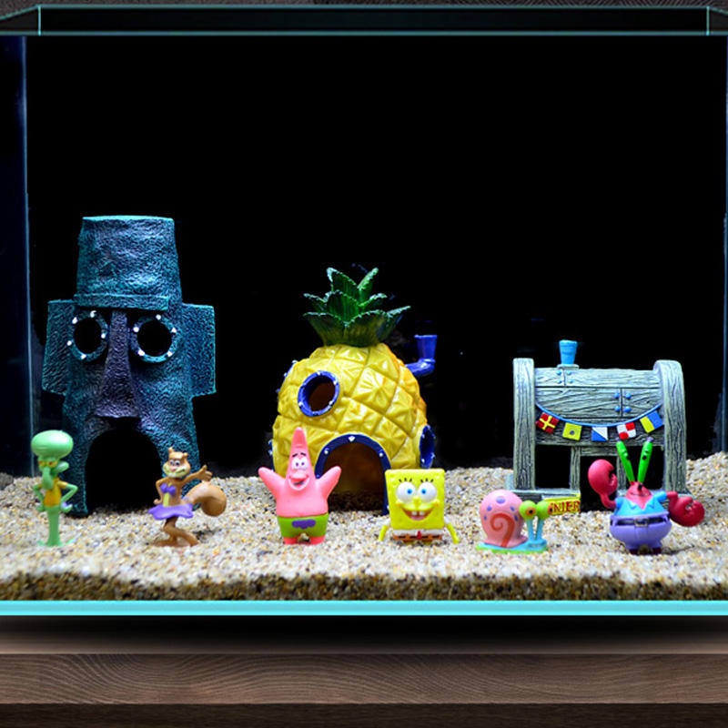 READY STOCK SpongeBob House Aquarium Decoration Fish Tank Aquascaping ...