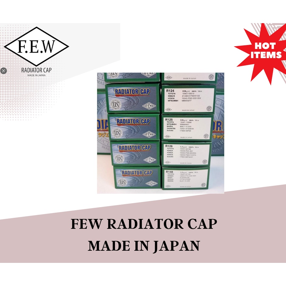 FEW Radiator Cap MADE IN JAPAN R124 R125 R126 R148 | Shopee Malaysia