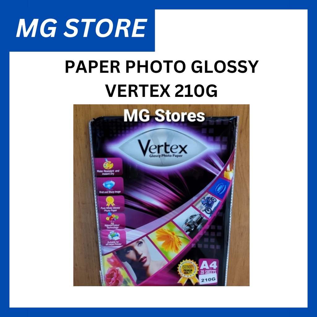 Vertex GLOSSY PHOTO PAPER 210G | Shopee Malaysia