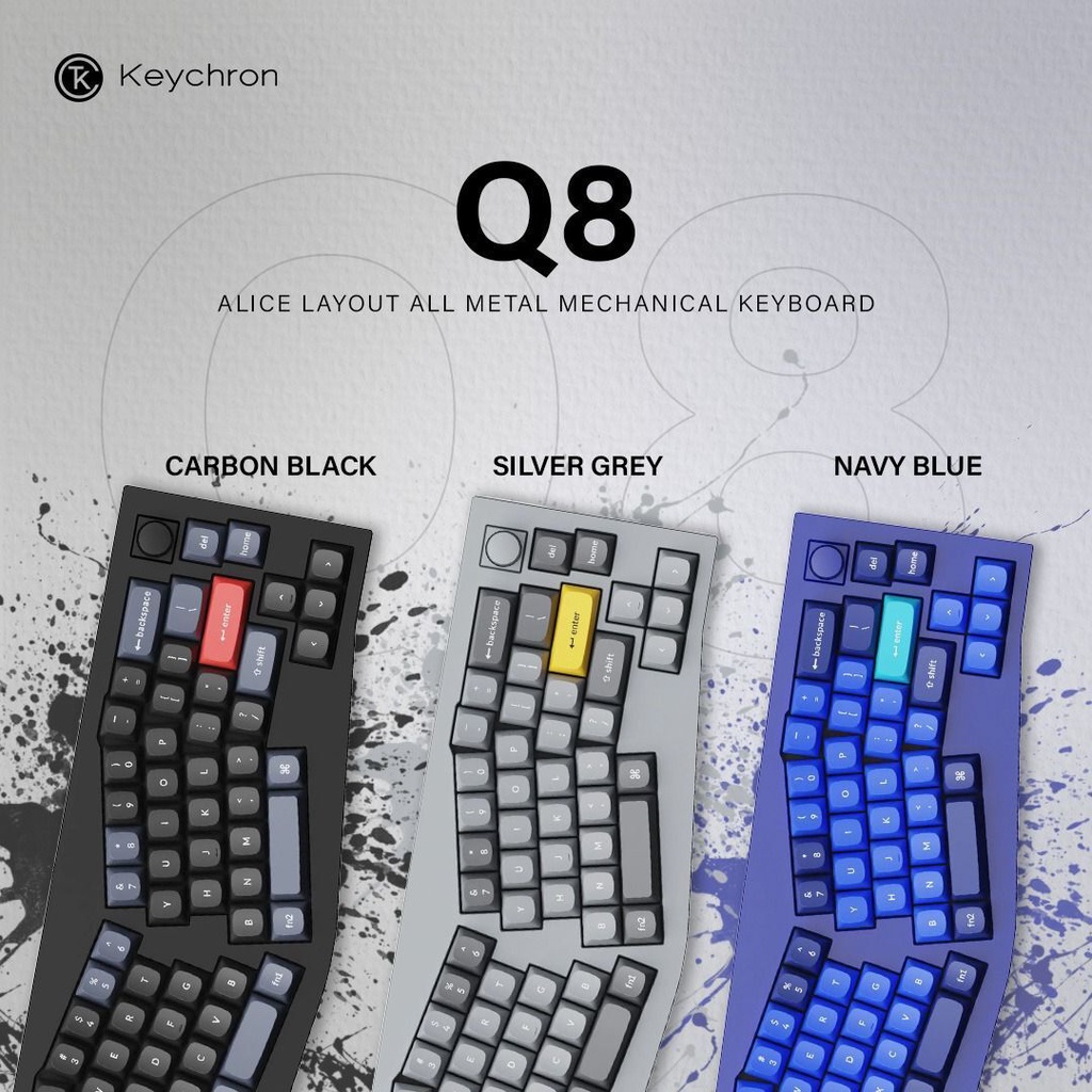 # Keychron Q8 (Alice Layout) QMK Custom Mechanical Keyboard - Fully ...