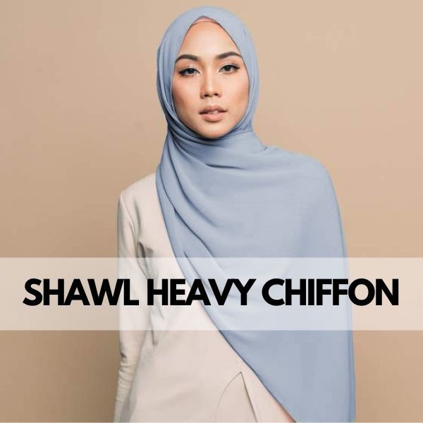 [READY STOCK] SHAWL KEKNIS BASIC WIDE LONG HEAVY CHIFFON (PLAIN) 1.8Mx0 ...