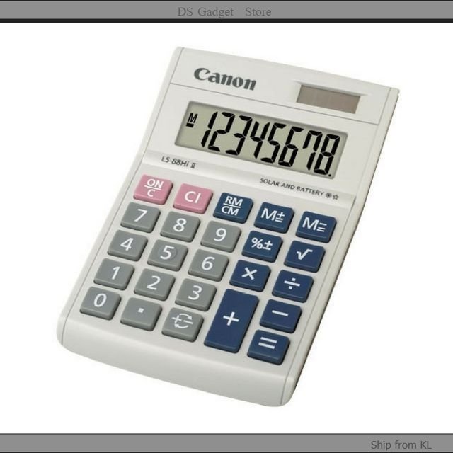 Canon Calculator LS-88Hi ll 8 Digit Electronic Solar Battery | Shopee ...