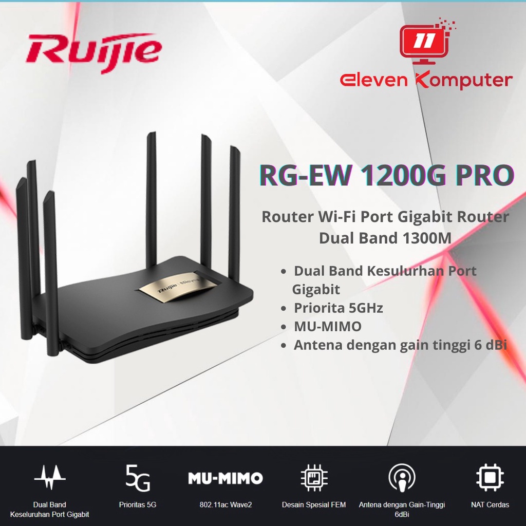 Ruijie RG-EW1200G PRO 1300M Dual-band Gigabit Wireless | Shopee Malaysia