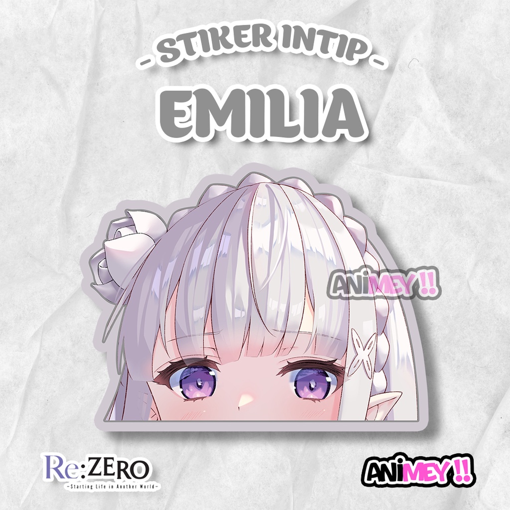 Emilia Re Zero Peek Sticker/Waterproof Anime Sticker | Shopee Malaysia