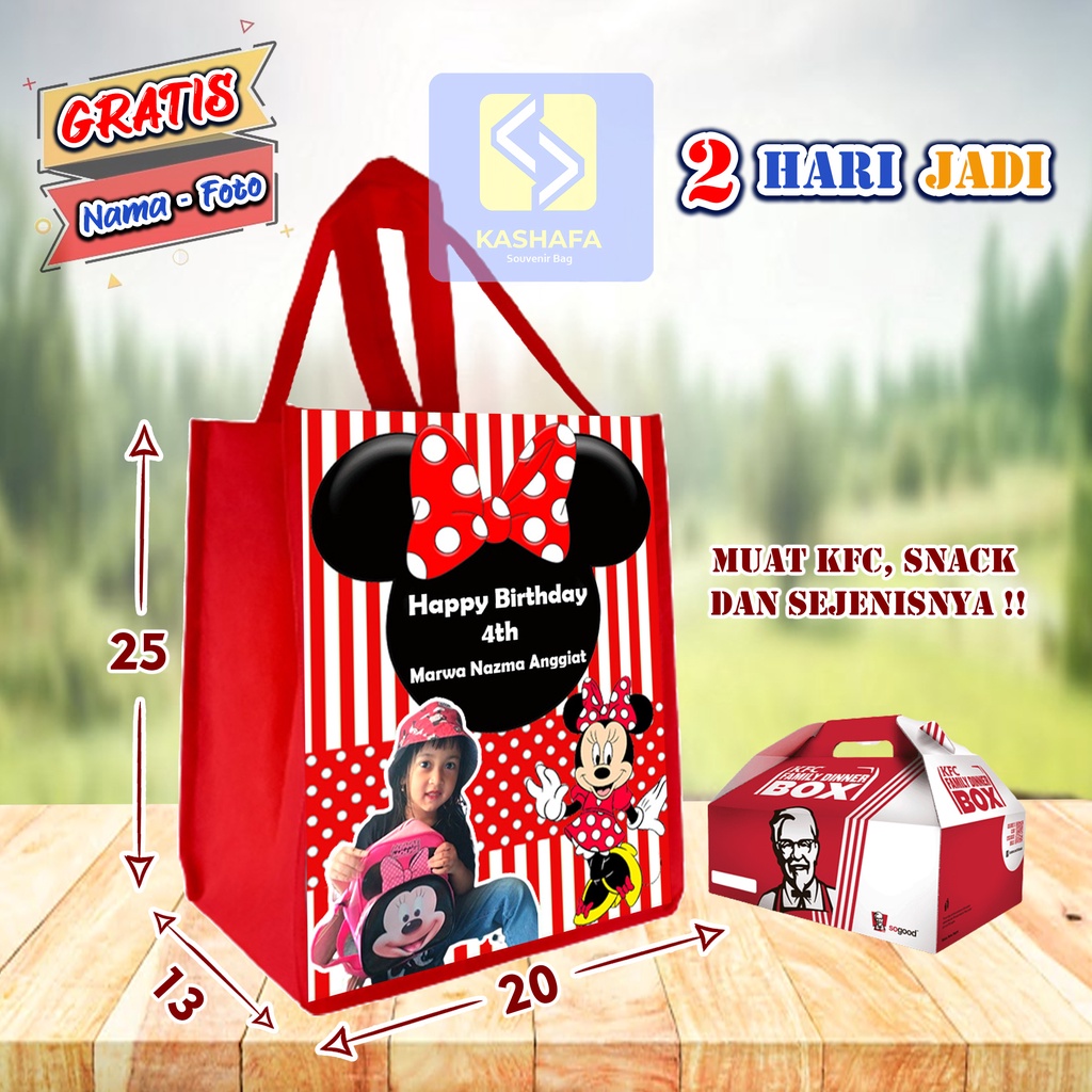 Mickey MOUSE Theme Birthday BAG Load KFC - GOODIE BAG - CUSTOM Birthday ...