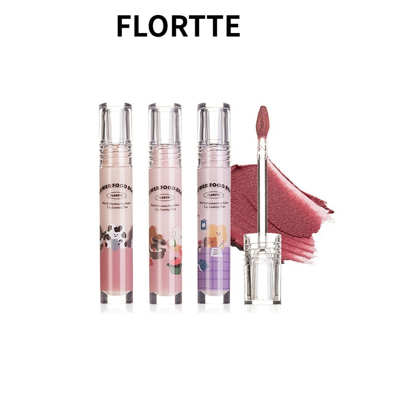 New FLORTTE/Floria Cauliflower Bear Series Milk Cake Lip Cream Matte ...