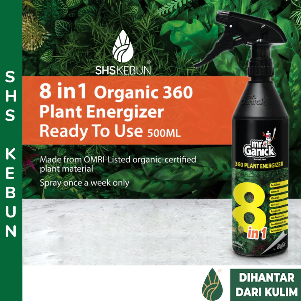 8 in 1 360 Plant Energizer RTU 500ml Baba Mr Ganick Baja Organik Foliar ...