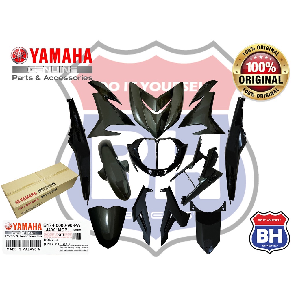 OFFER !! YAMAHA Y15 Y15ZR V2 BODY COVERSET COVER SET WITH STICKER GREEN ...