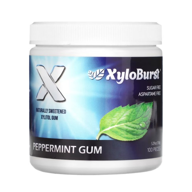 Xyloburst, Xylitol Gum, Peppermint, 100 Pieces, 5.29 oz (150 g ...