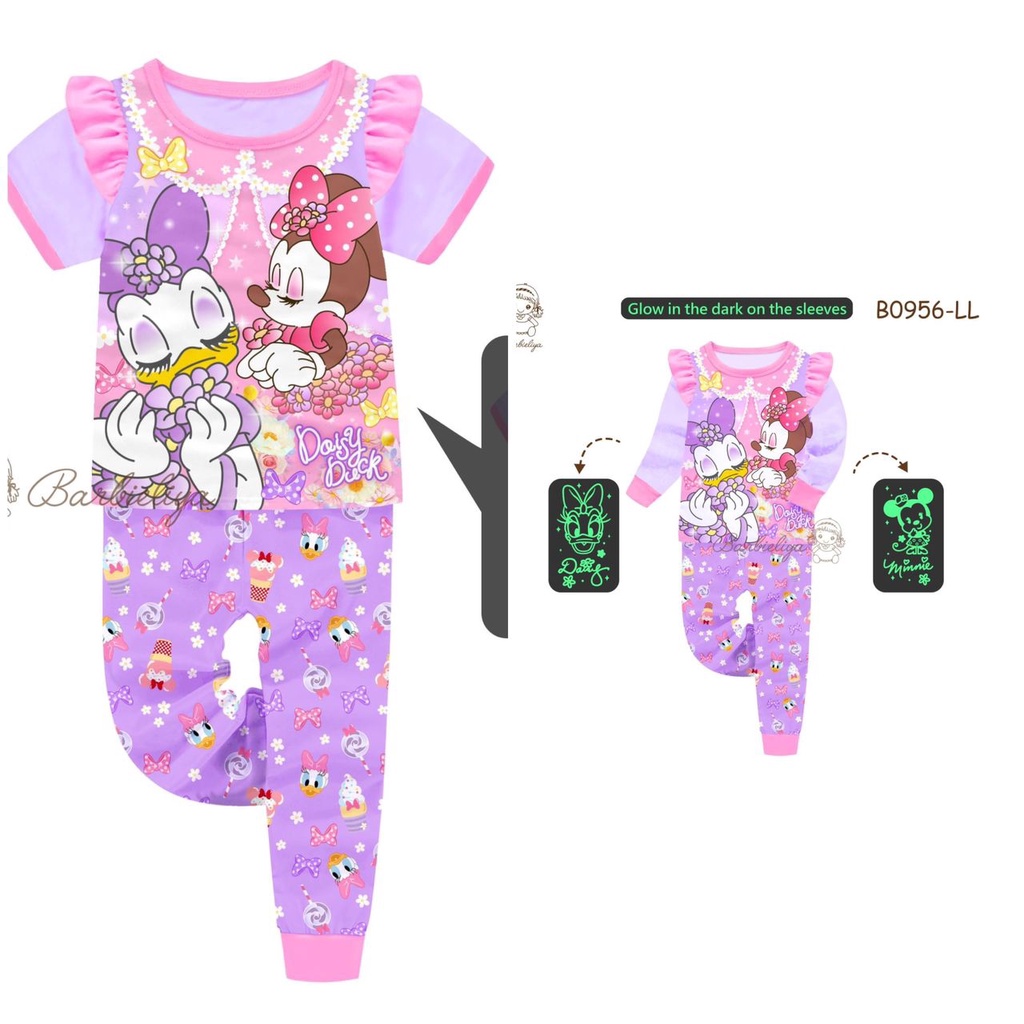 B0956 daisy duck power glow In The Dark Sleepwear Pajamas / Baju Tidur ...