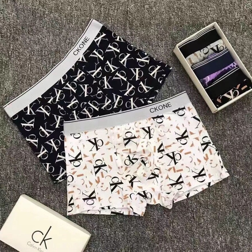 [3pcs+Box] Men's Underwear Pure Cotton Boxer Briefs | Shopee Malaysia