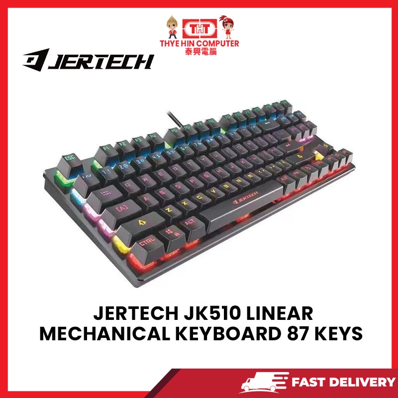 E13 JERTECH JK510 LINEAR MECHANICAL KEYBOARD 87 KEYS | Shopee Malaysia