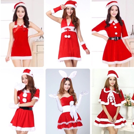 Santa Claus Santarina Christmas Costume Cosplay Womens Xmas Outfit