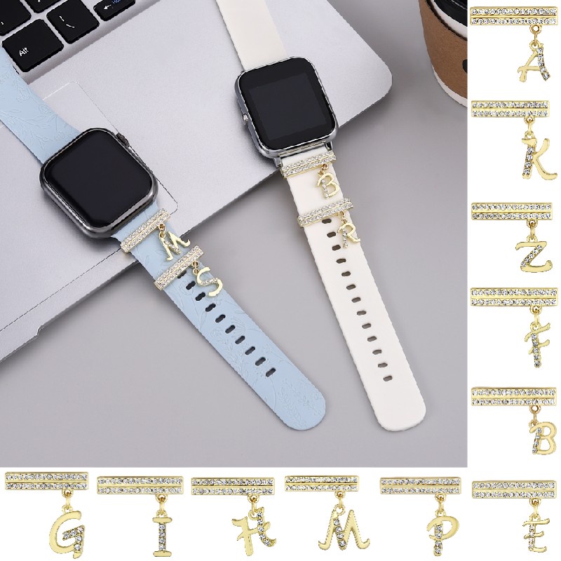 26 Styles Watch Strap Charms for Iwatch Strap 26 English Letters ...