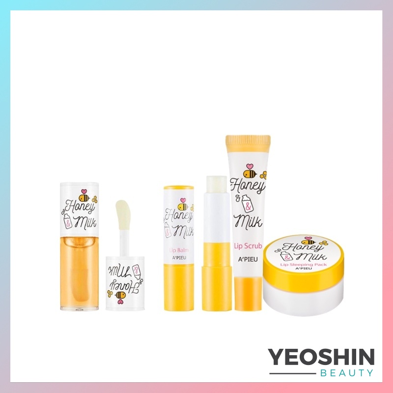 Apieu Honey & Milk Lip Oil 5g/ Lip Balm 3.3g | Shopee Malaysia