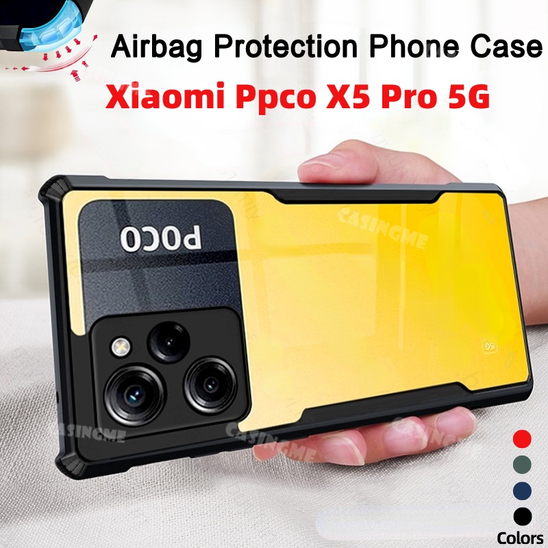 2023 Xiaomi Poco X5 Pro 5G Casing Clear Acrylic TPU Frame Soft Shell ...