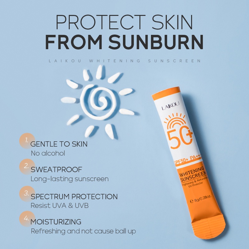 LAIKOU SPF50+ PA+++ Whitening Sunscreen Brightening Refreshing UV ...