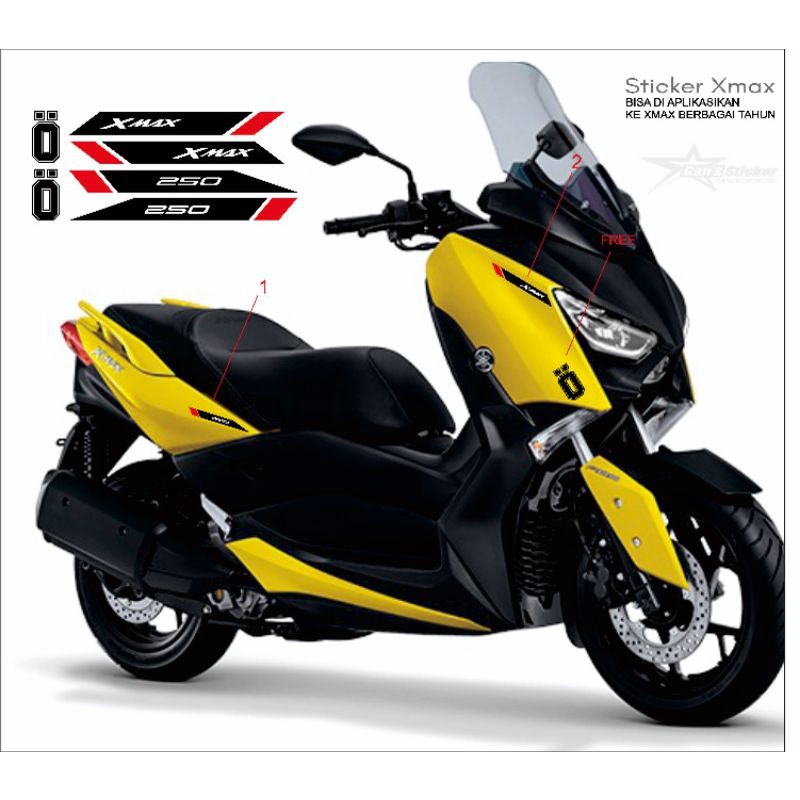 Stripe sticker yamaha xmax side xmax polet yamaha xmax 2017 xmax 2018 ...
