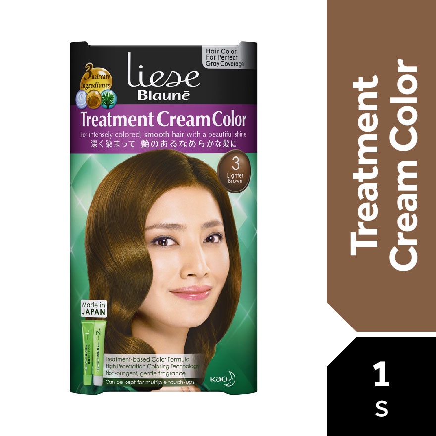 Liese Hair Treatment Cream Color - Lighter Brown (1's) | Shopee Malaysia
