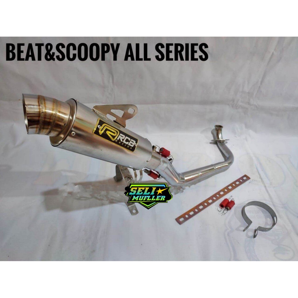 Rcb road race racing exhaust beat fi/beat karbu/beat pop/beat street ...