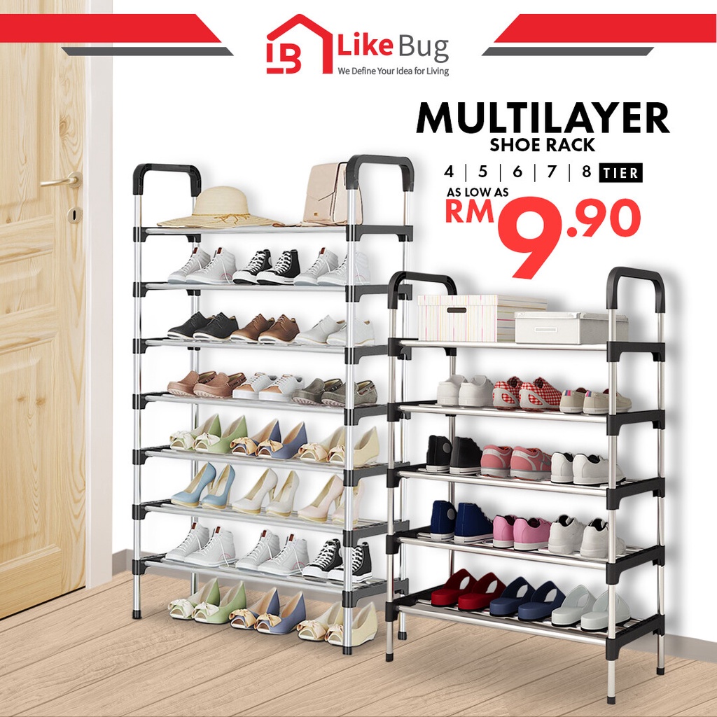 ⚡️Ready Stock⚡️MAX Space Saving Stackable Shoe Rack/ RAK KASUT ...