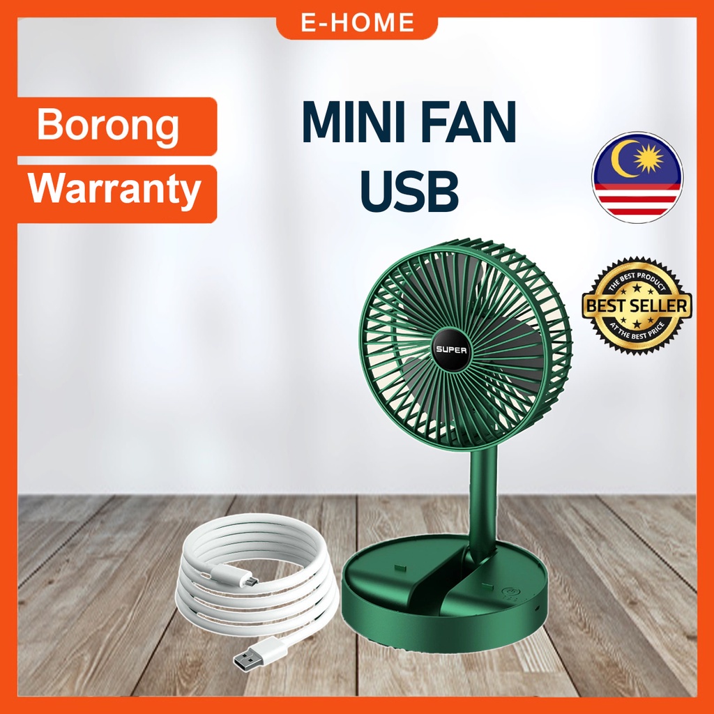 Mini Fan Small Kipas Foldable Fan Automatic Swing Clip Hand Cooling ...