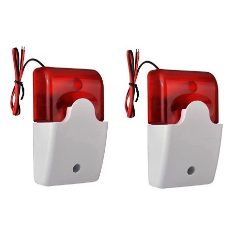 Set of 2 flashing light alarm sirens using 220V electricity | Shopee ...