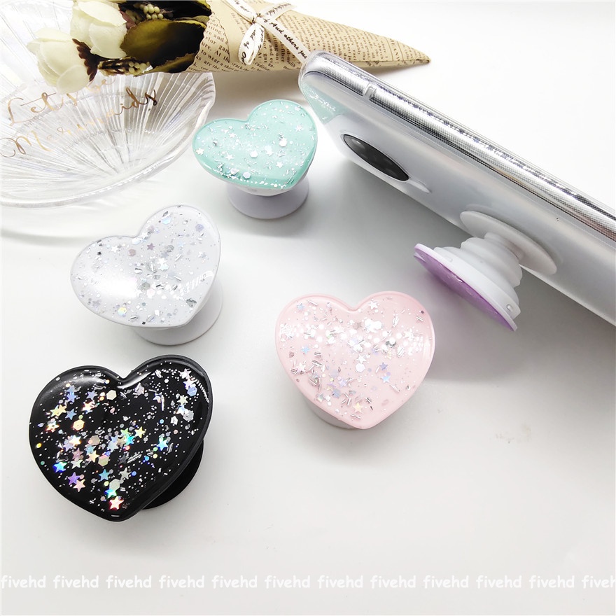 Love Heart Mobile Phone Holder Mobile Phone Case Bracket Finger Holder ...