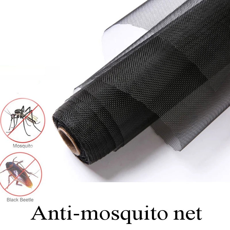 Black Window Mesh Insect Screen Durable Anti Mosquito Net Curtains For ...