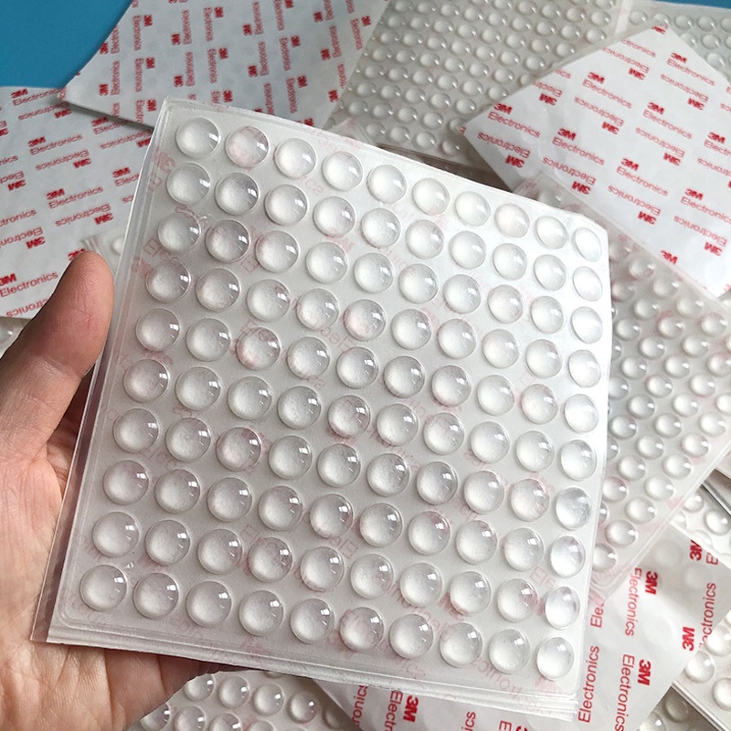100pcs Silicone Rubber Bumpers Clear Adhesive Round Anti Slip shock ...