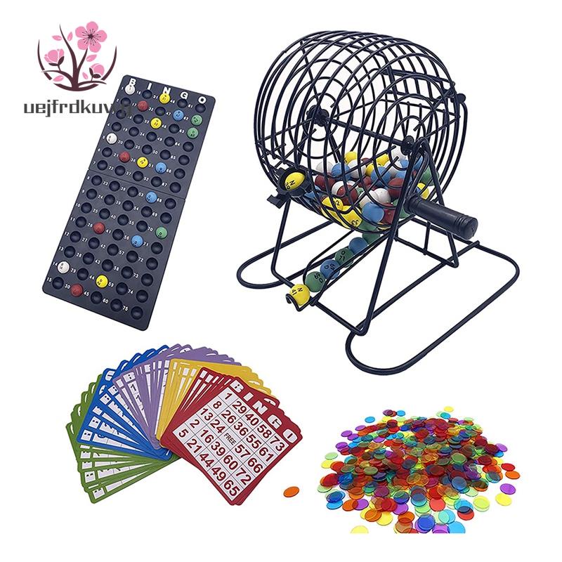 Deluxe Bingo Game Set with 6 Inch Bingo Cage, Bingo Master Board,75 ...