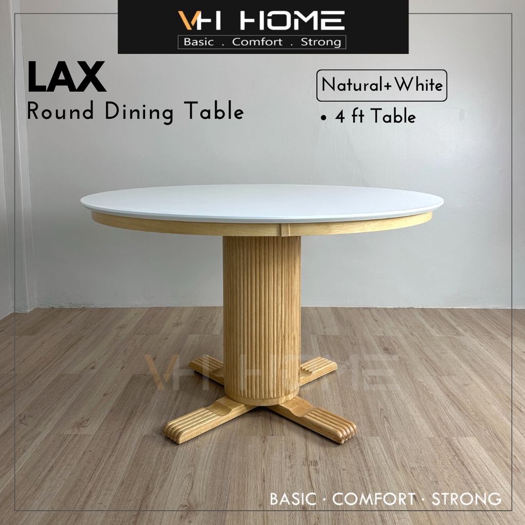 LAX Round Dining Table 2.5FT/3FT/3.5FT/4FT Special Modern Design Meja ...