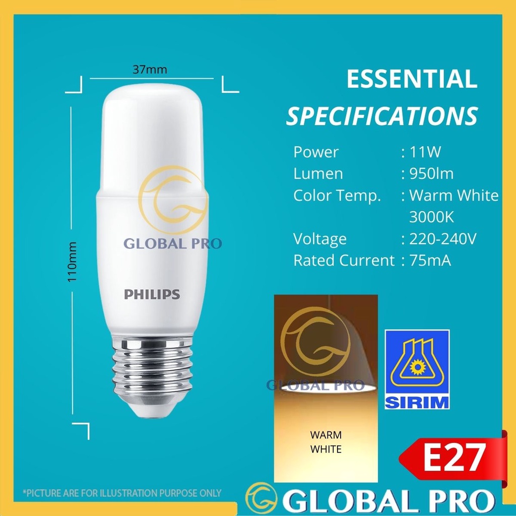 [SIRIM] PHILIPS E27 G24d LED Bulb Ultra Bright Lampu LED Lampu Pasar ...