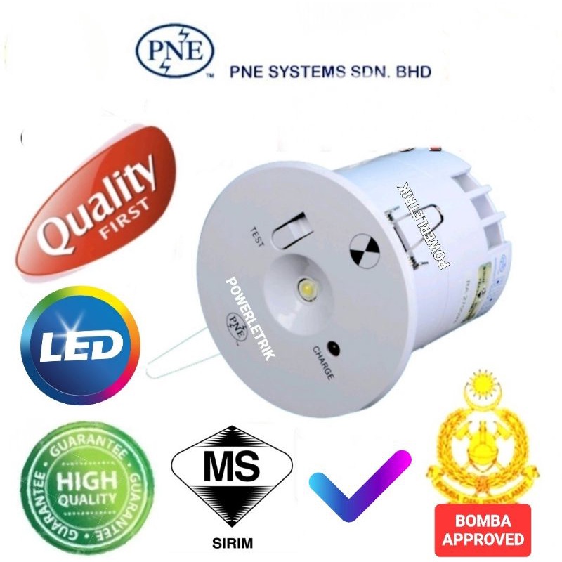 PNE PTH-311 SELF CONTAINED RECESSED LED EMERGENCY LIGHT WITH BOMBA AND ...