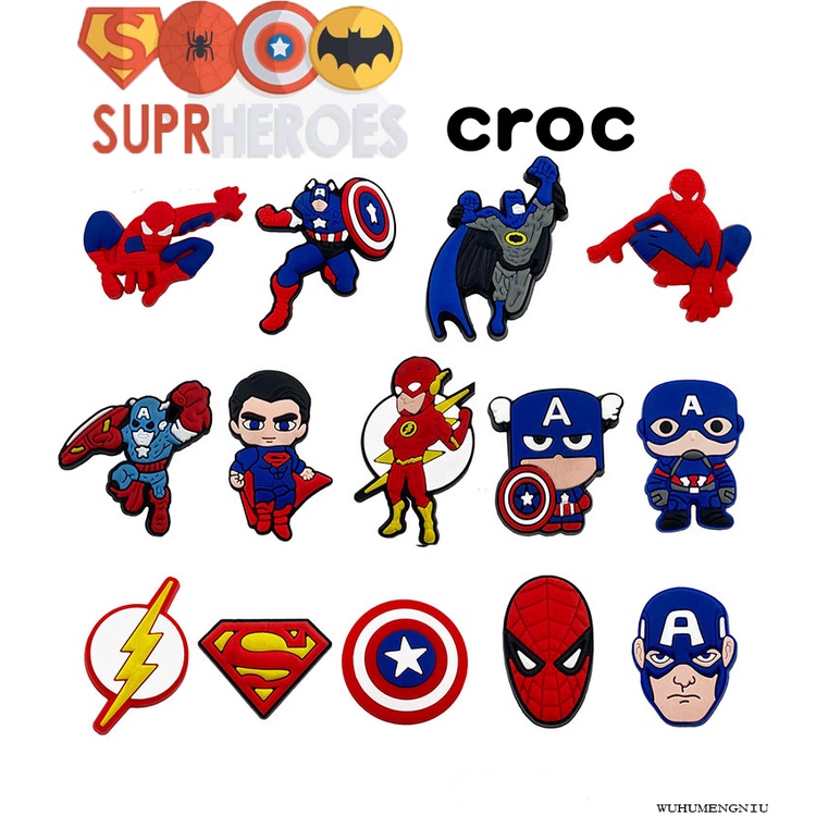 Marvel And DC Series Super Hero Crocs Jibbitz Kids Gift Accessories ...