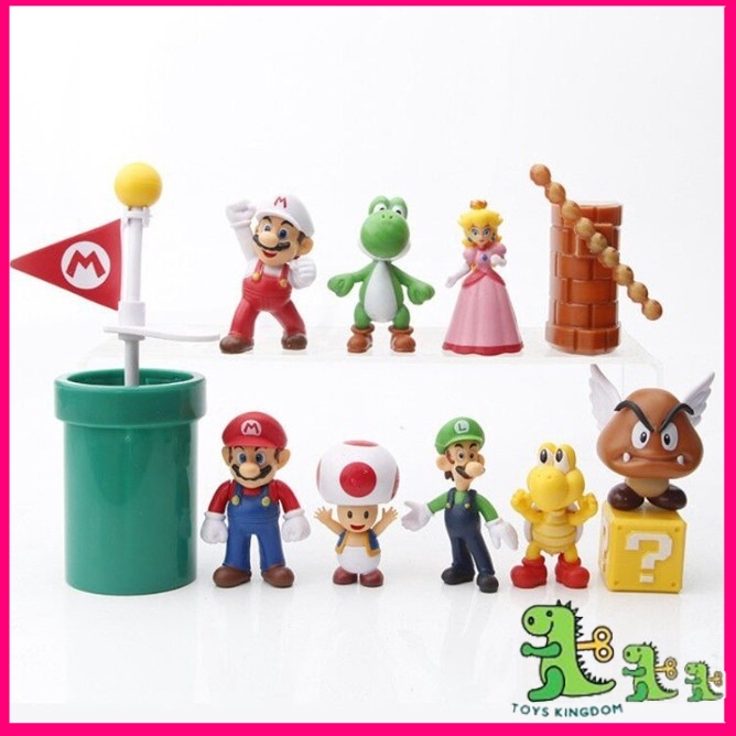 10 in 1 Super Mario and Friends Figurines Cake Topper With Moveable ...