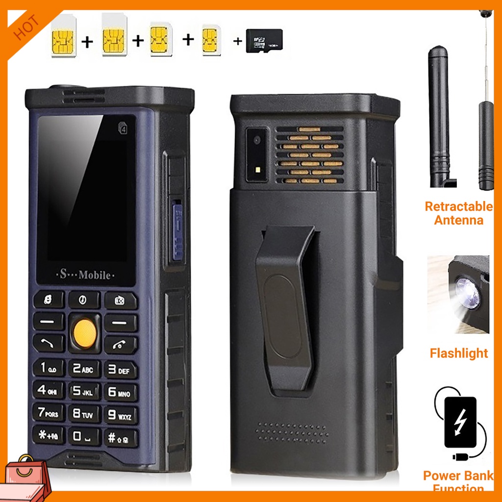 [WSG] S-G8800 Mobile Phone Unlocked 4 SIM Cards Push-Button 16G Quad Card Quad Standby Cell ...